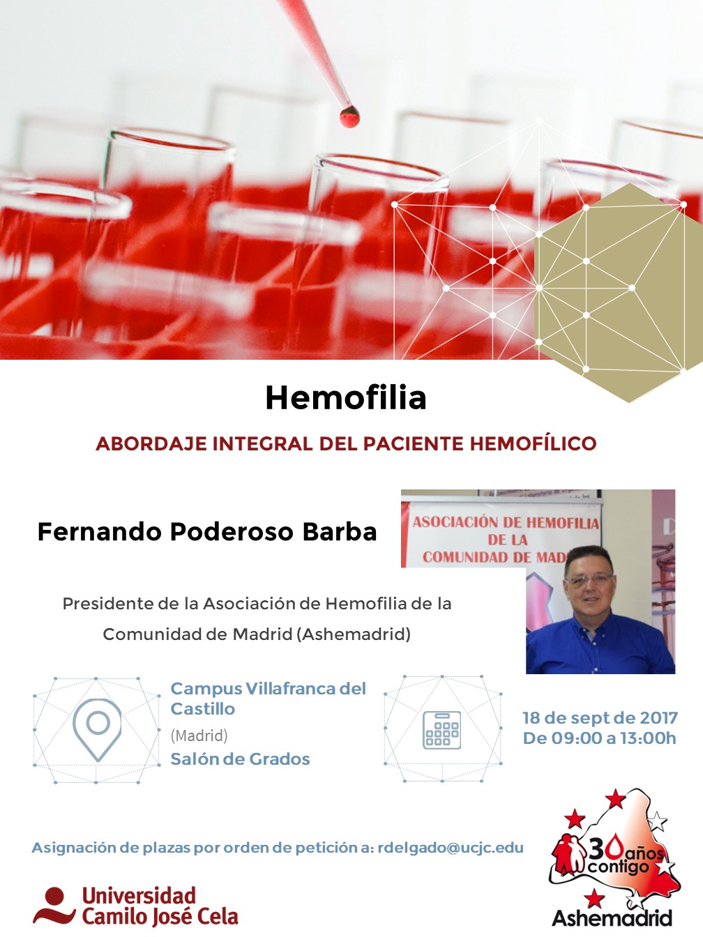 El presidente de la Asociación de Hemofilia de la Comunidad de Madrid ...